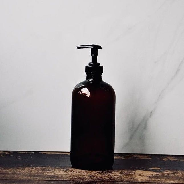 Amber Pump Bottle - 16oz – Farmer's Son Co.