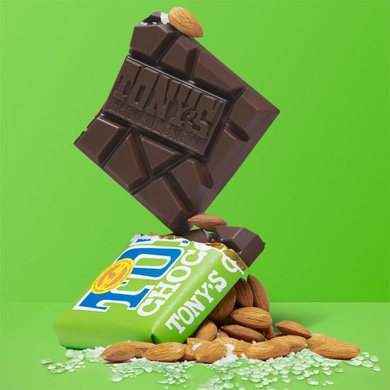 Tony's Chocolonely - 51% Dark Chocolate Almond Sea Salt Bar – Farmer's ...